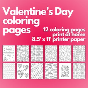Valentine's Day Coloring Pages, Printable Valentine's Coloring Pages ...