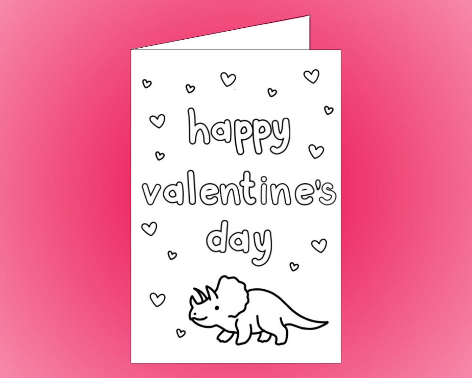 Animal Valentine's Day Cards – Printable Coloring Pages (PDF Digital ...