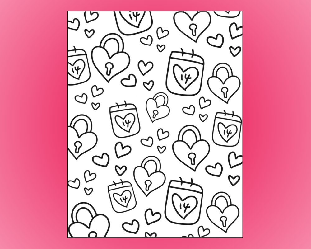 Valentine's Day Coloring Pages, Printable Valentine's Coloring Pages ...