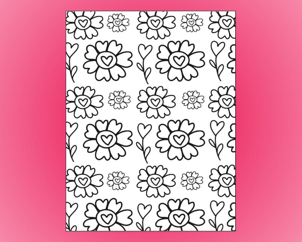 Valentine's Day Coloring Pages, Printable Valentine's Coloring Pages ...