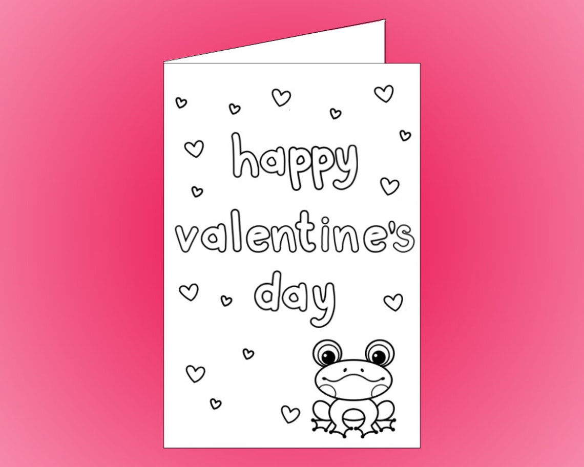 Valentine's Day Cards - ANIMAL THEMED - Printable Valentine's Coloring ...