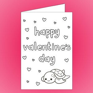 Animal Valentine's Day Cards – Printable Coloring Pages (PDF Digital ...