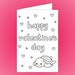 Valentine's Day Cards - ANIMAL THEMED - Printable Valentine's Coloring ...