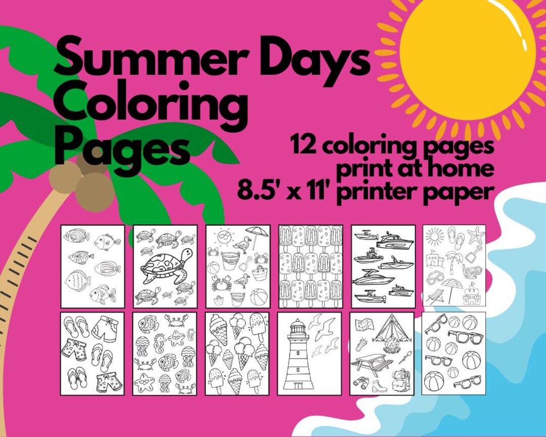Summer Days Coloring Pages - Printable Coloring Pages, Color Sheets ...