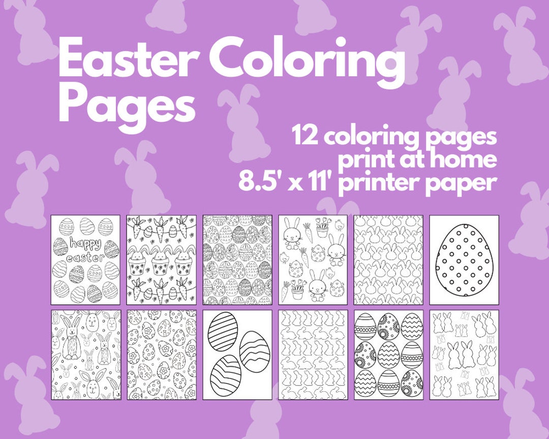 Easter Coloring Pages, Printable Easter Coloring, Color Sheets, Instant ...