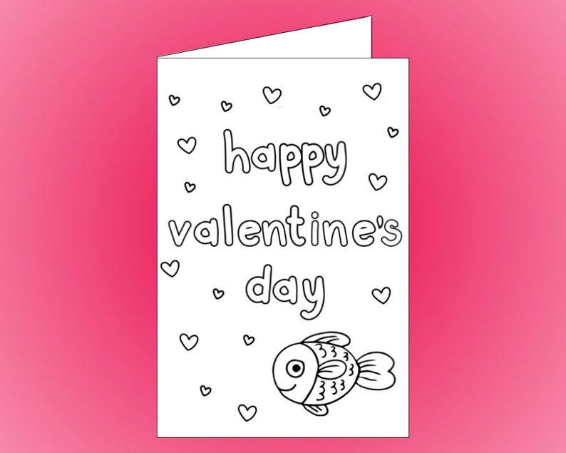 Valentine's Day Cards - ANIMAL THEMED - Printable Valentine's Coloring ...