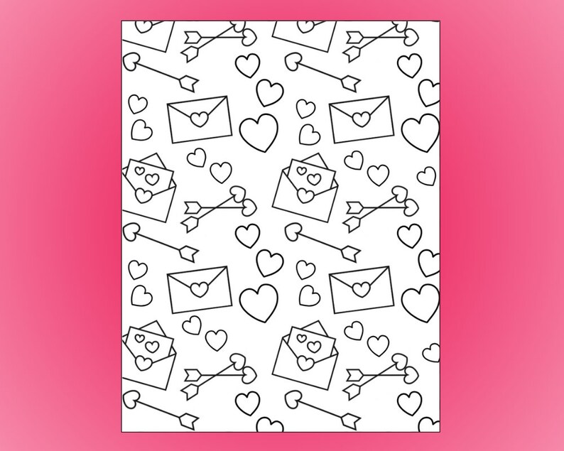 Valentine's Day Coloring Pages, Printable Valentine's Coloring Pages ...