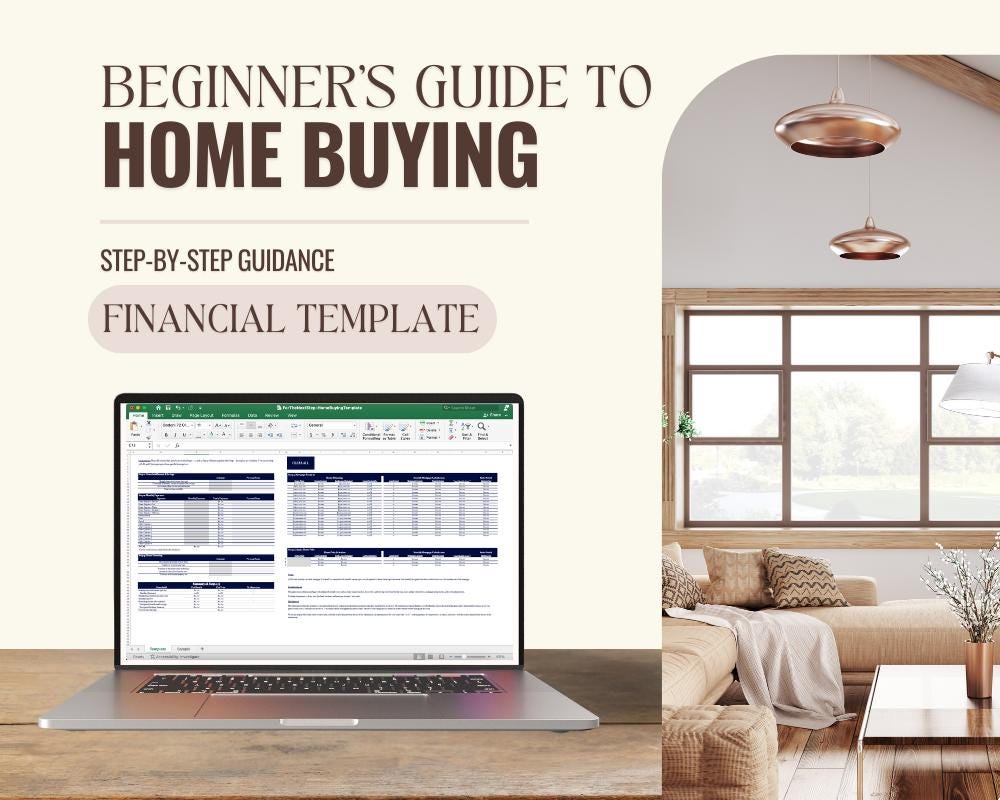 Beginner's Guide to Home Buying, Purchasing, Financial Template ...