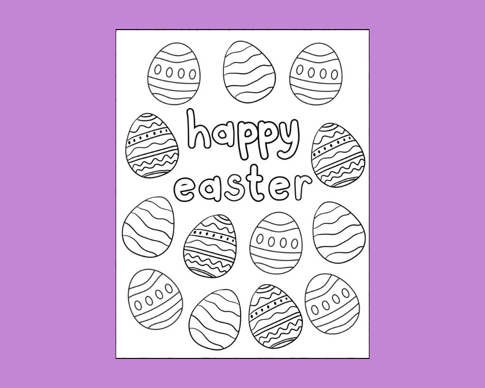 Easter Coloring Pages, Printable Easter Coloring, Color Sheets, Instant ...