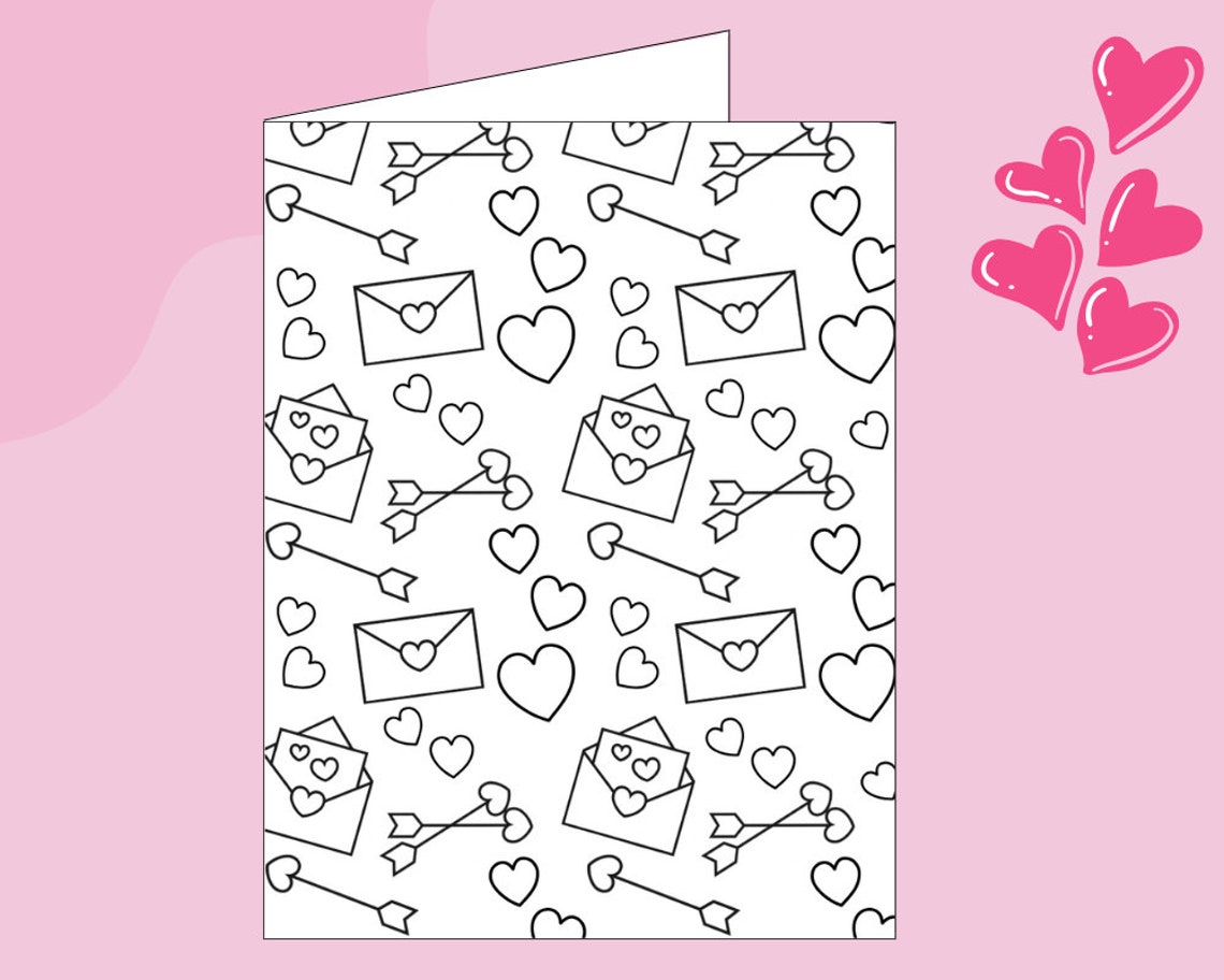 Valentine's Day Cards - Coloring Pages, Printable Valentine's Coloring ...