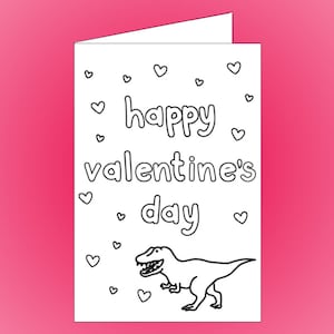Animal Valentine's Day Cards – Printable Coloring Pages (PDF Digital ...