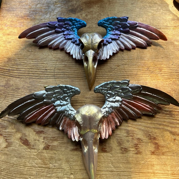 Winged Skull - Etsy