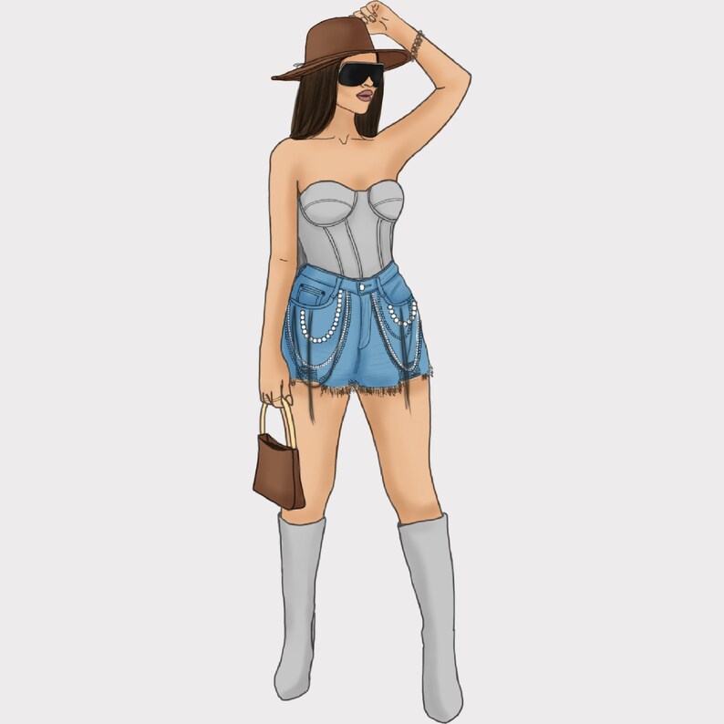 Procreate Full Body Street Style Outfits Stamps Procreate - Etsy