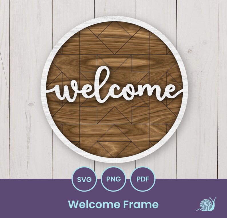 Welcome Sign Frame SVG Laser Cut Files - Barn Quilt Frame, Quilt Block ...
