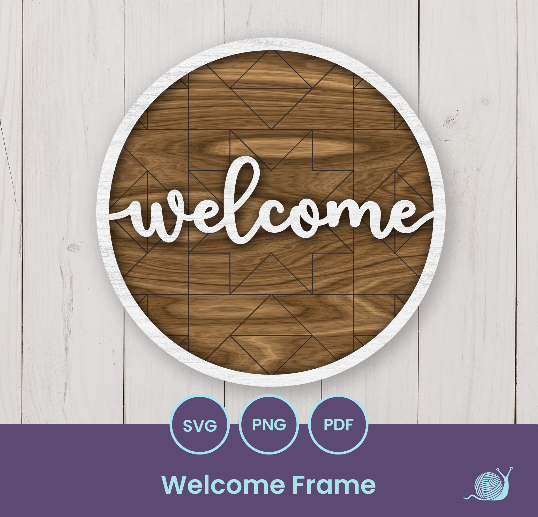 Welcome Sign Frame SVG Laser Cut Files Barn Quilt Frame, Quilt Block ...