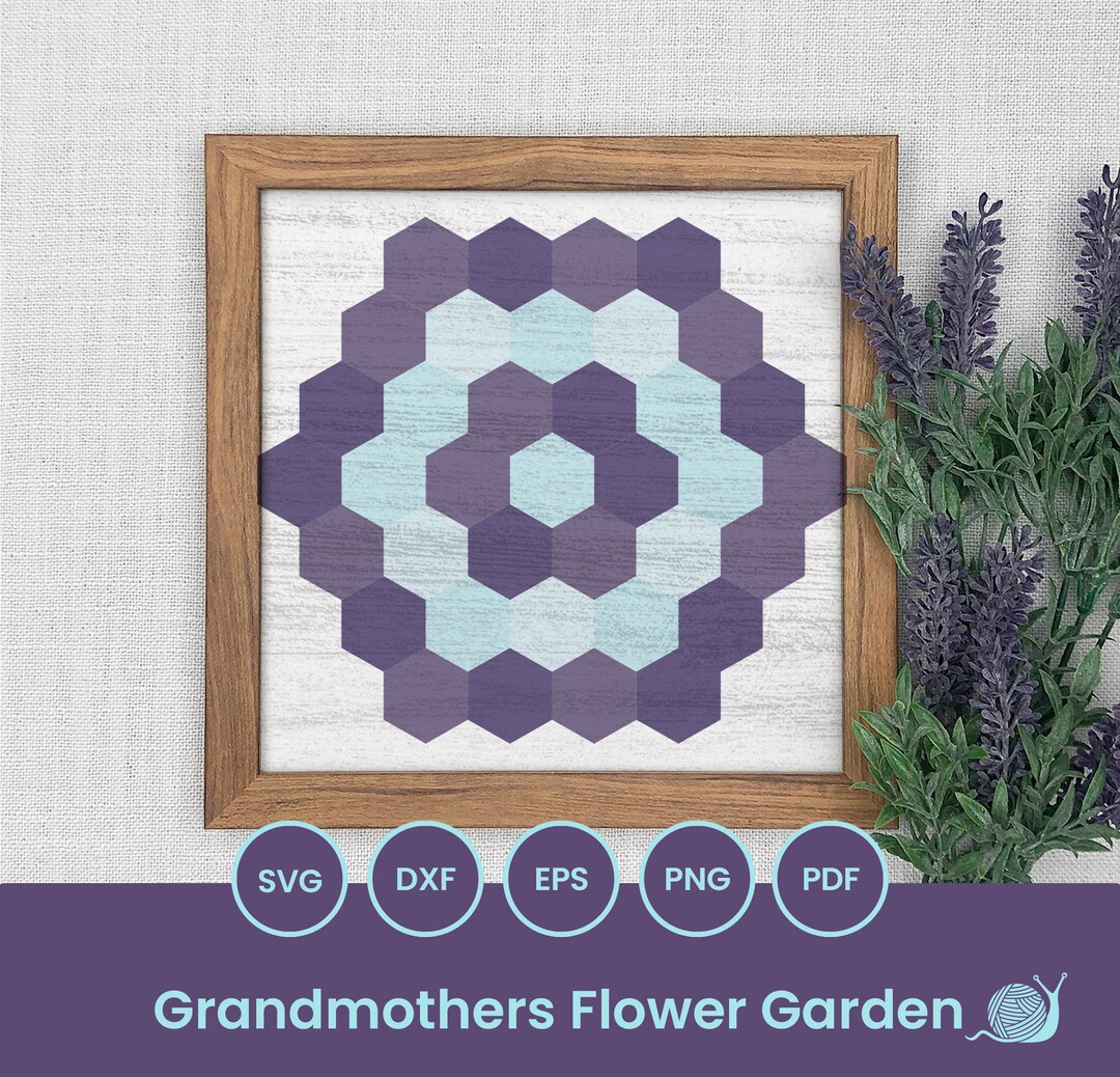 Grandmother's Flower Garden Quilt SVG, Laser Cut Files (digital ...