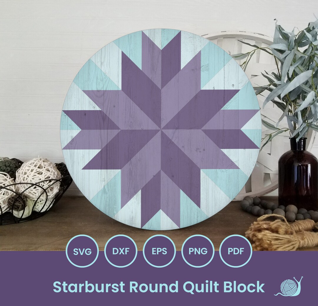 Starburst Round Quilt Block SVG, Laser Cut Files (digital Download) - Etsy