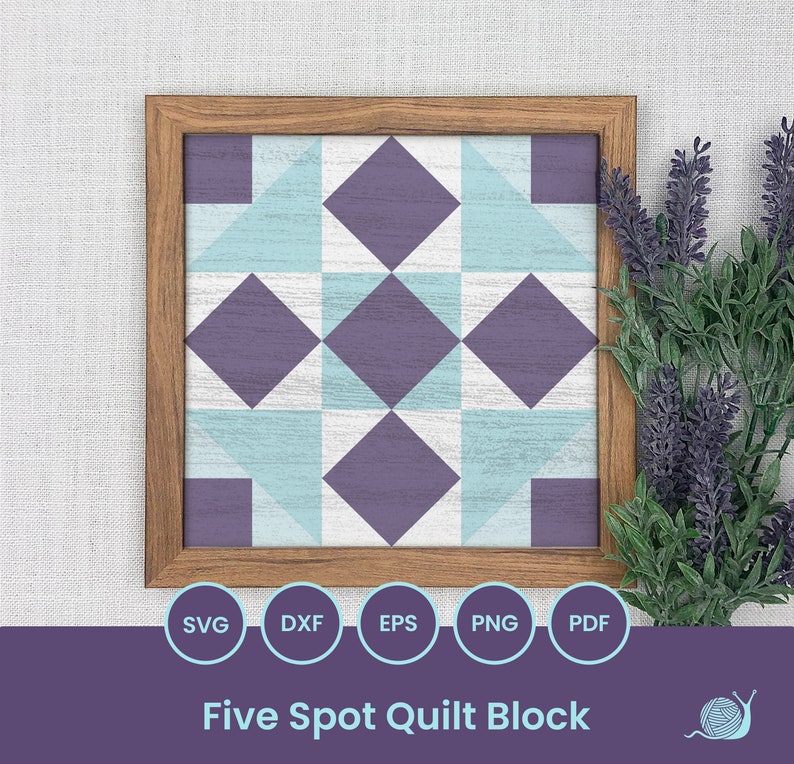 Buy Quilt SVG Laser Cut Files, Five Spot Quilt Block, Barn Quilt SVG ...