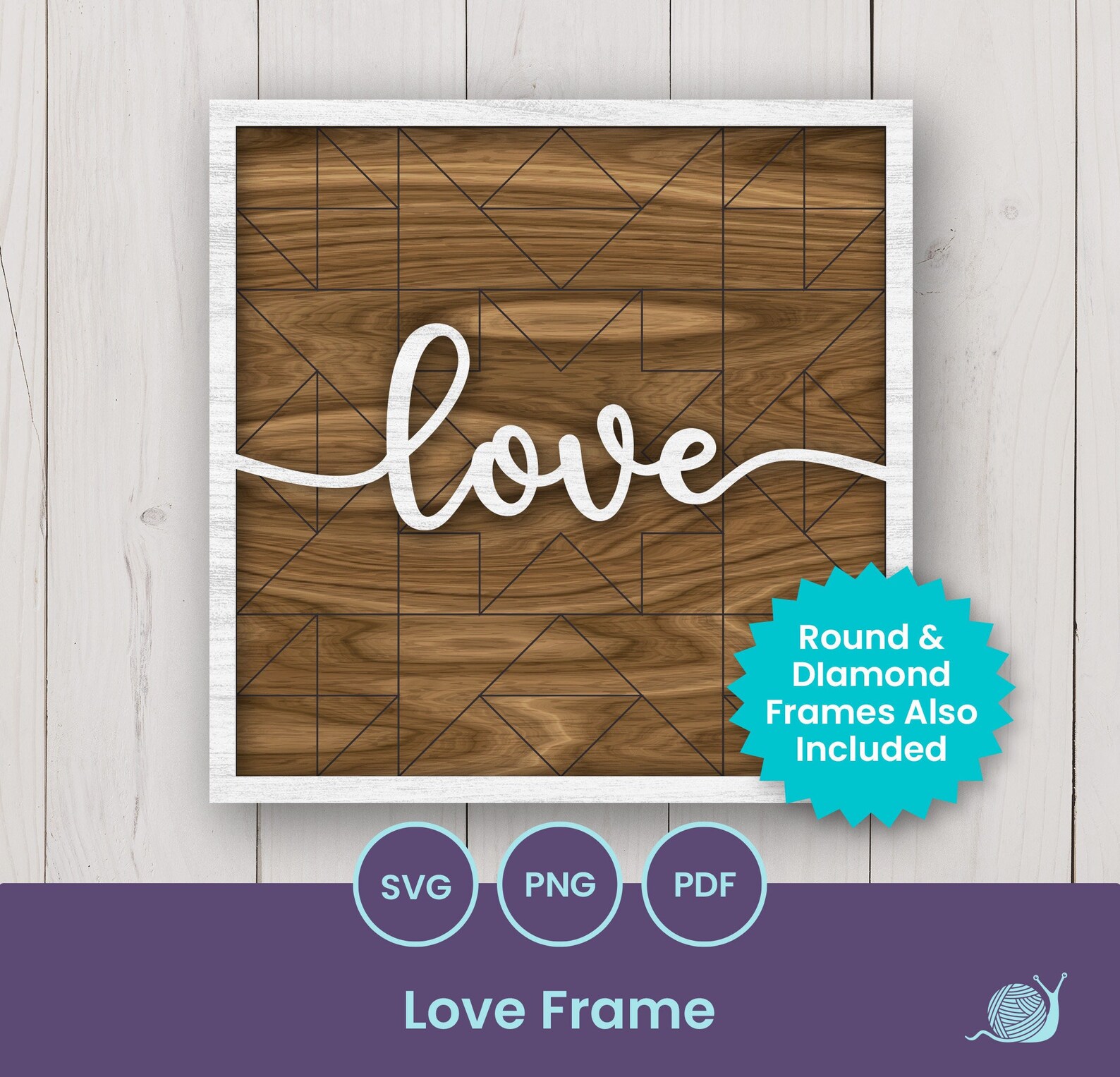 Love Sign Frame SVG Laser Cut Files Barn Quilt Frame, Quilt Block Word ...
