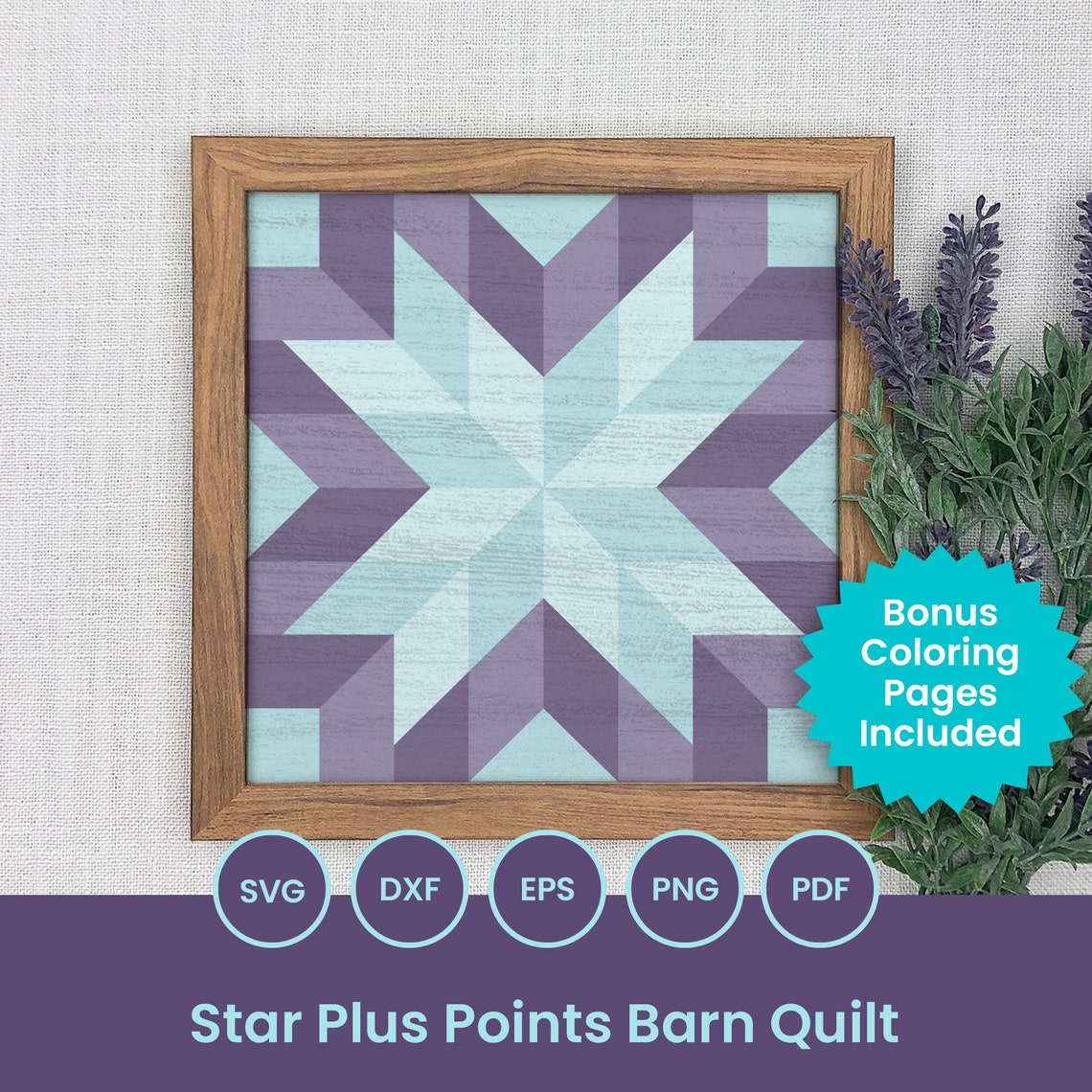 Quilt SVG Laser Cut Files Star Plus Points Barn Quilt Quilt - Etsy