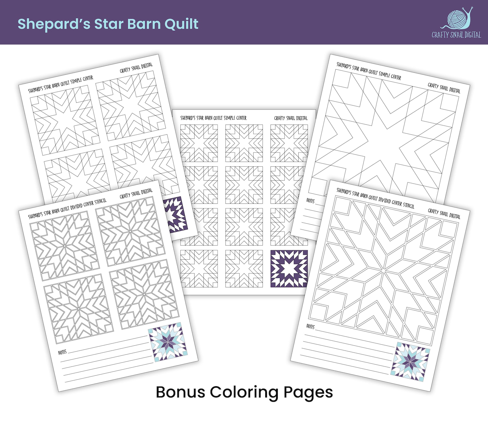 Quilt SVG Laser Cut Files, Shepard's Star Barn Quilt, Quilt Block SVG ...
