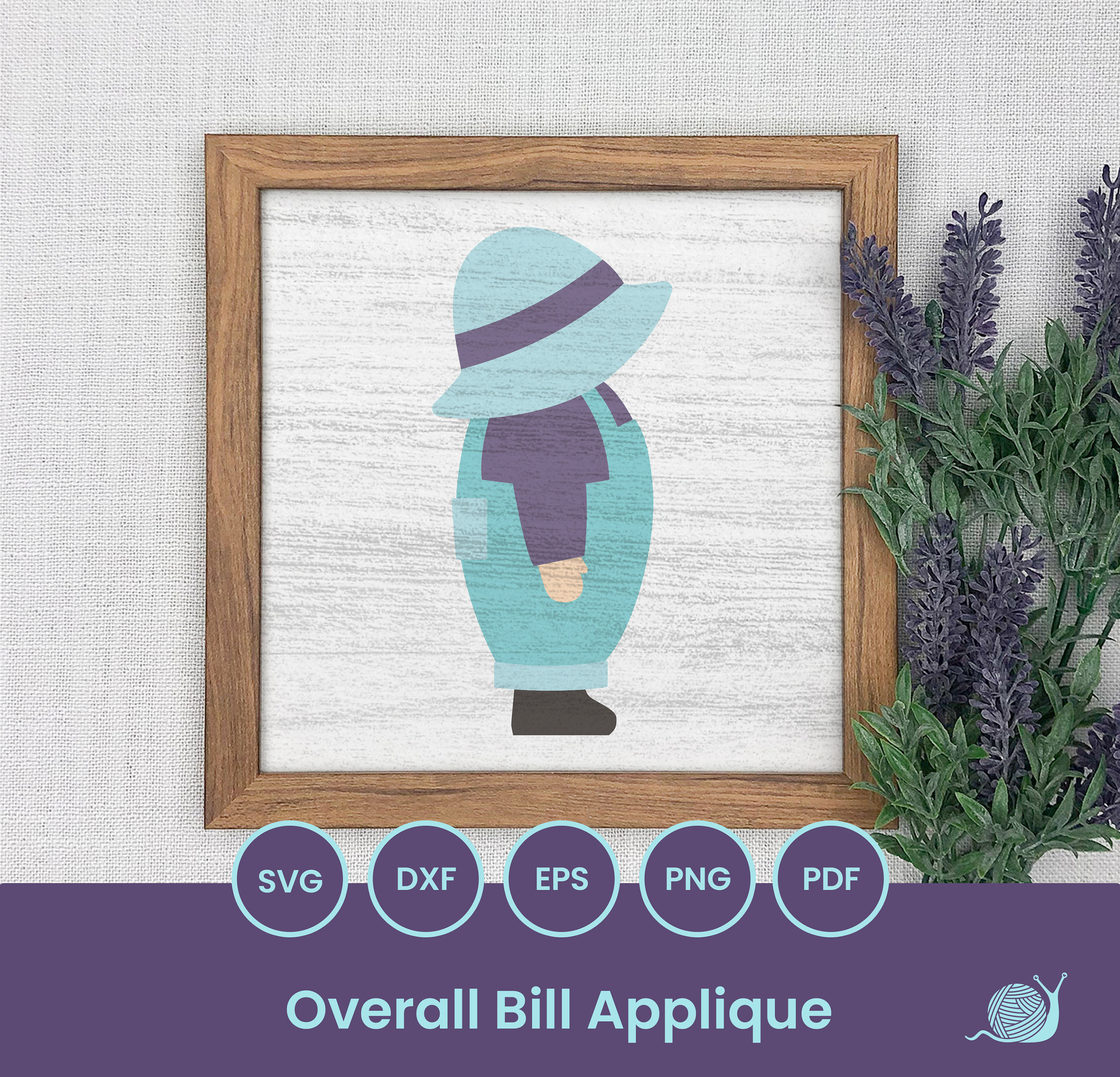 Quilt Applique SVG Laser Cut Files, Overall Bill Quilt Applique SVG ...