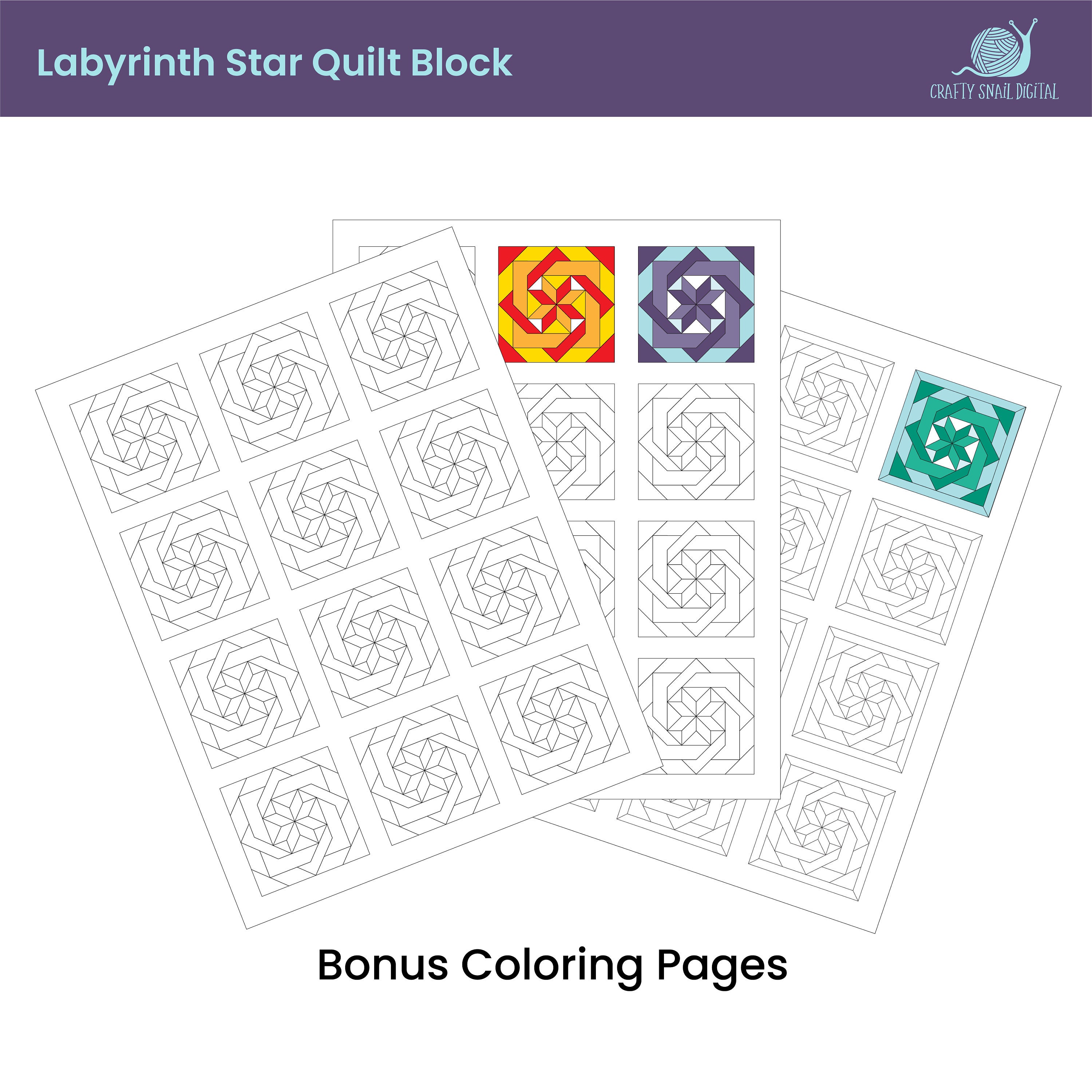 Quilt SVG Laser Cut Files Labyrinth Star Quilt Block Barn - Etsy Canada