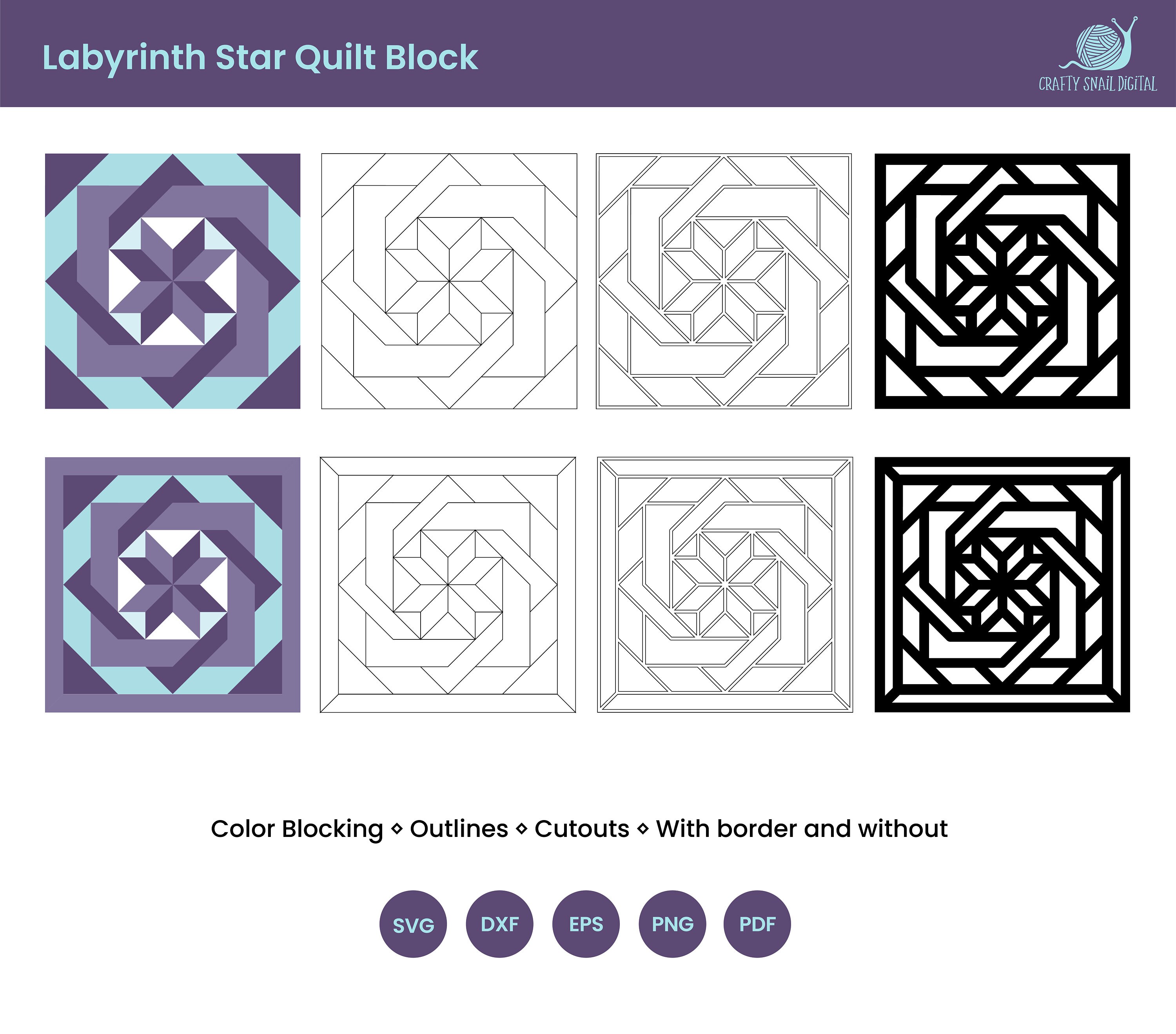 Quilt SVG Laser Cut Files Labyrinth Star Quilt Block Barn - Etsy Canada