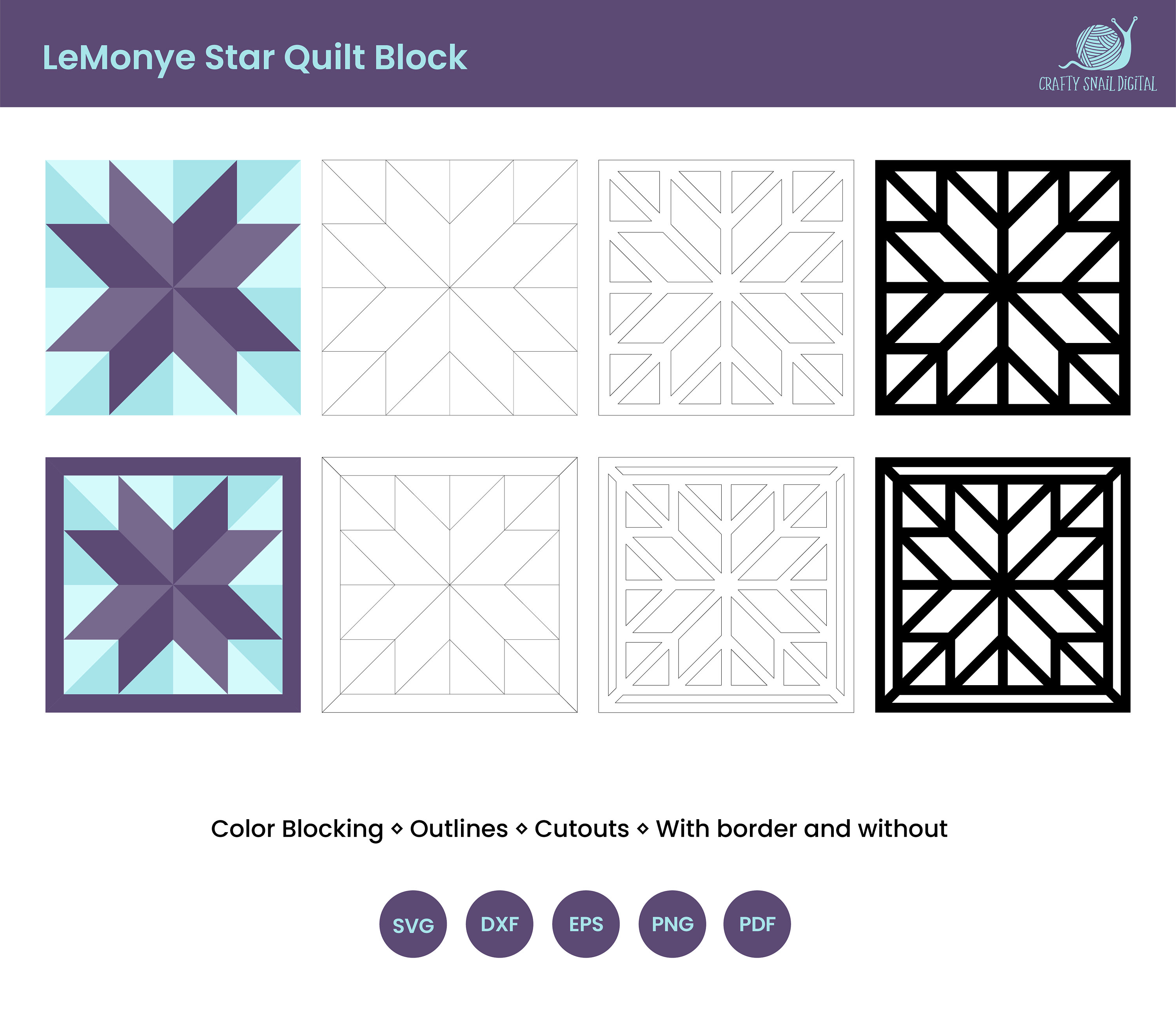 Quilt SVG Laser Cut Files, Lemonye Star Quilt Block, Barn Quilt SVG ...