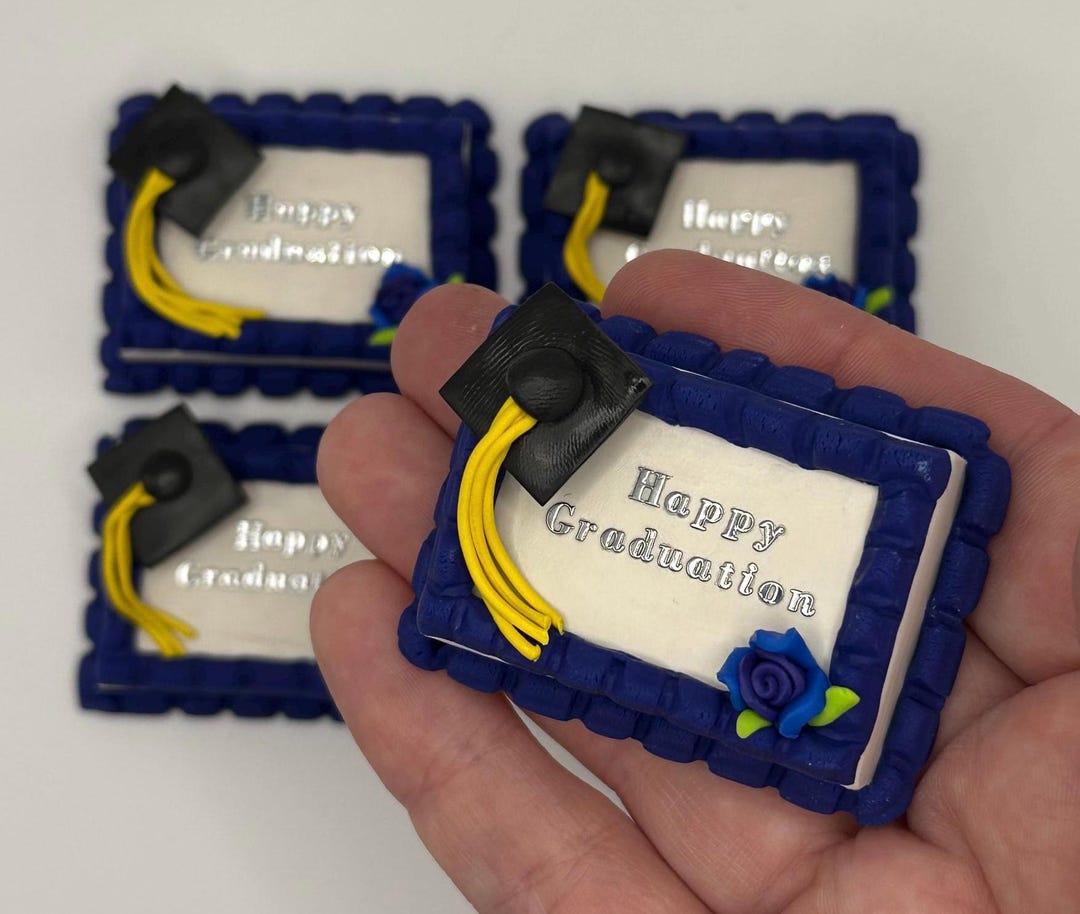 Customizable Polymer Clay Miniature Graduation Cake - Etsy