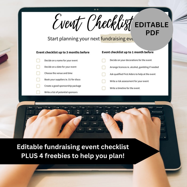 PTA Fundraising Event Checklist / Editable Template / Editable PDF Plus ...