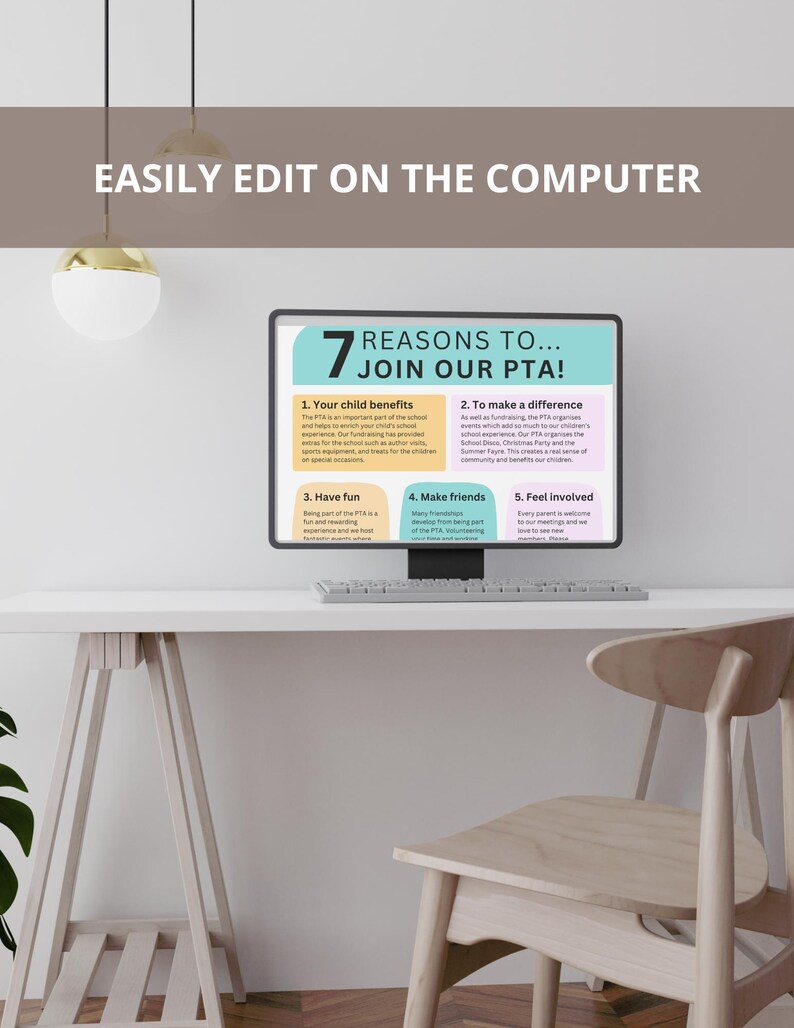 PTA Recruitment Poster: Editable Template, A4 & US Letter (digital ...