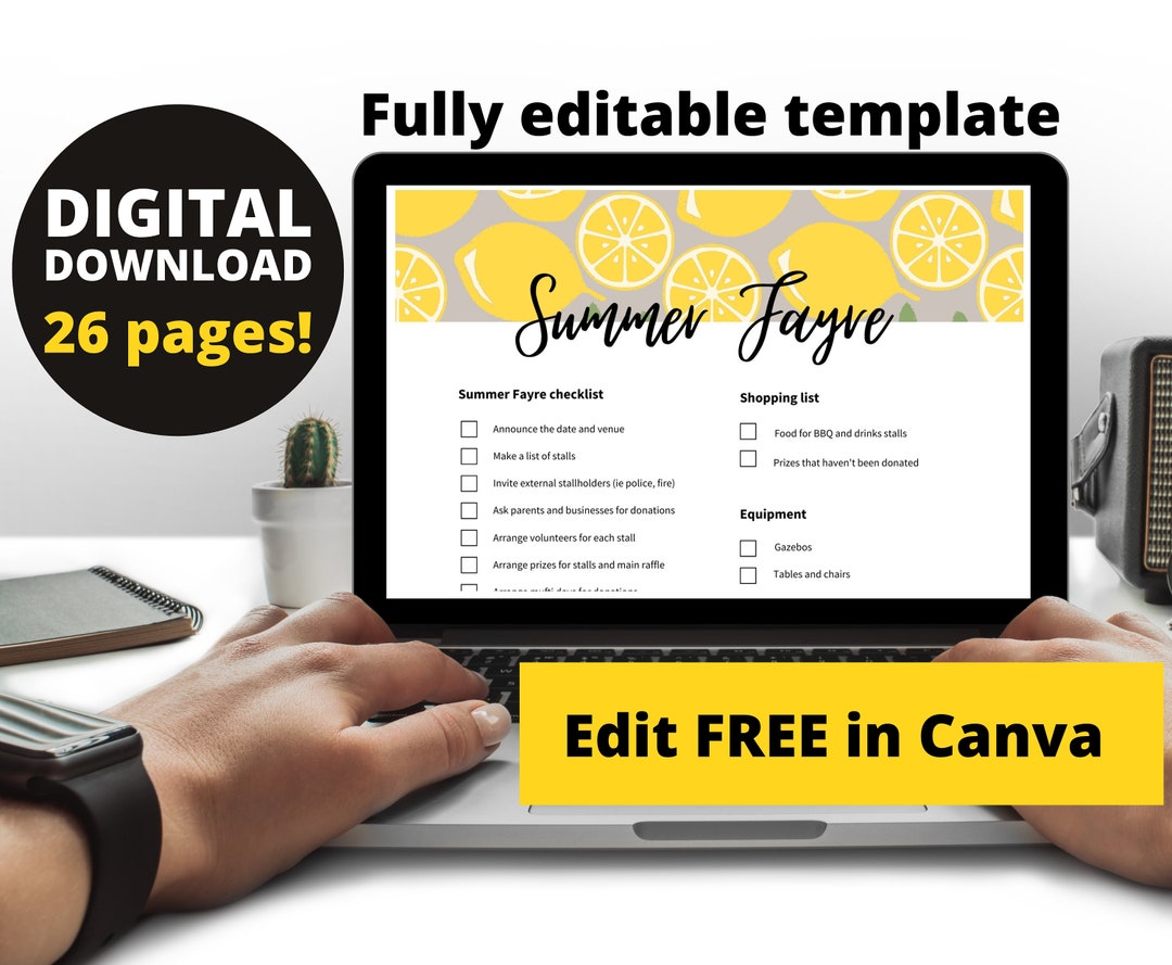 Fully Editable PTA Event Planner Template / 26 Planner Pages / Instant ...