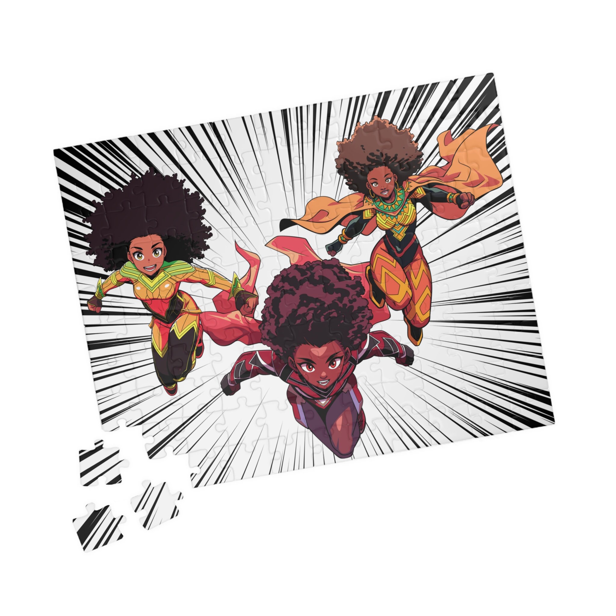 Black Super Hero Shero Puzzle 110, 252, 500-piece - Etsy