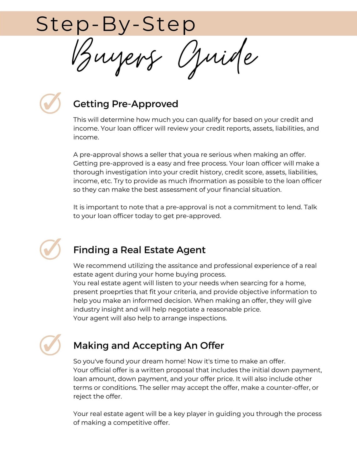 Homebuyers Guide Real Estate Template, Canva, Real Estate Marketing ...