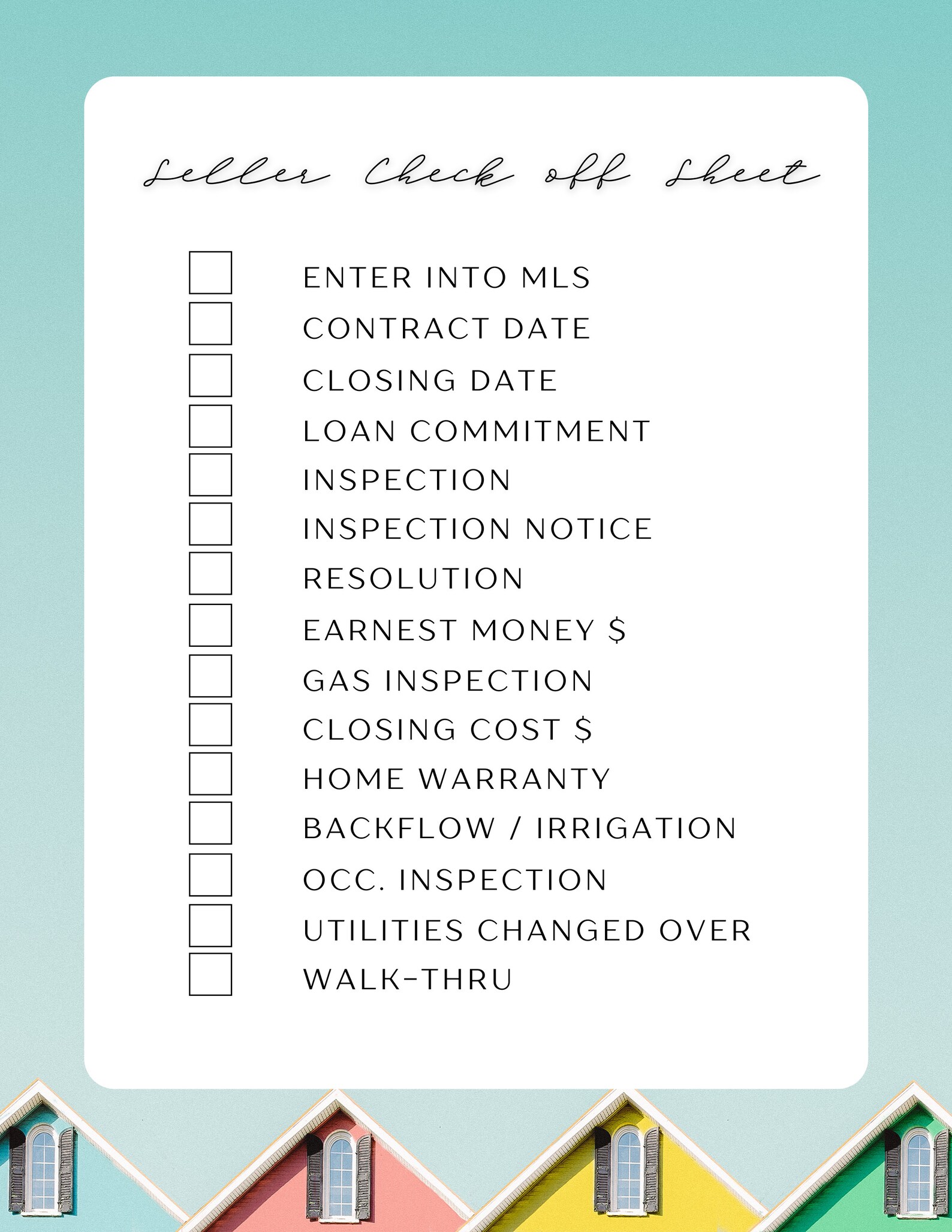 Buying and Selling Checklist - Real Estate Guide, Sellers Guide ...