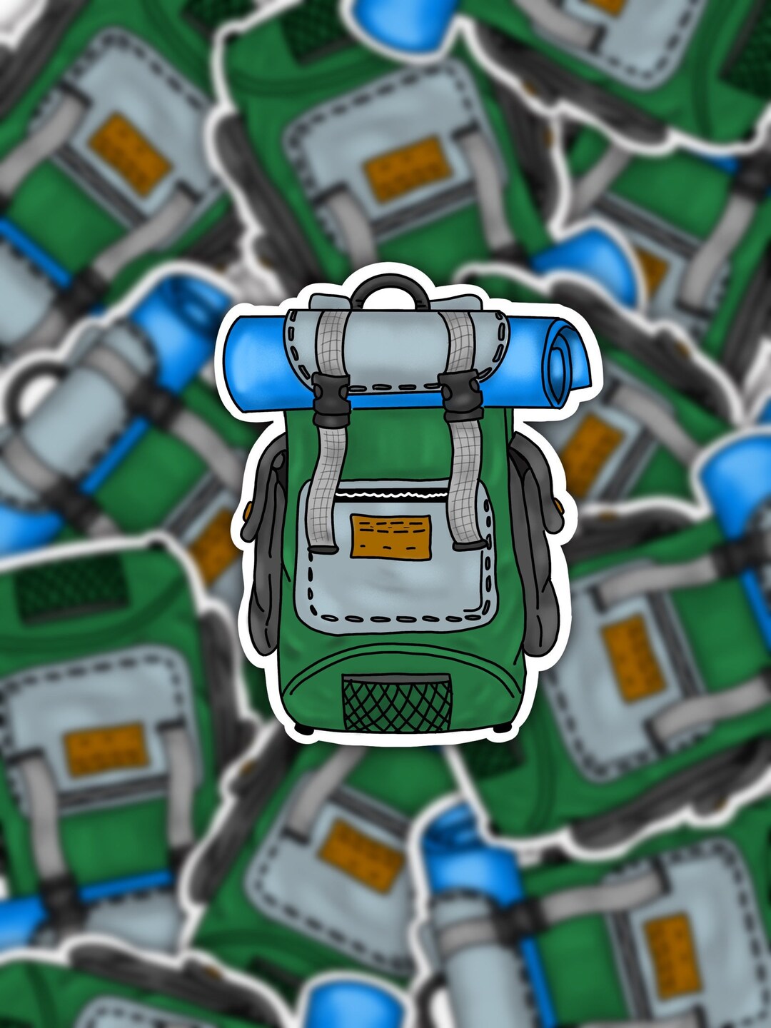 Hiking Backpack Sticker| Backpack Sticker | Camping Sticker| Outdoors ...