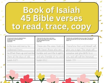 Cursive Copywork Book - 50 NIV Bible Verses - Scripture Tracing ...