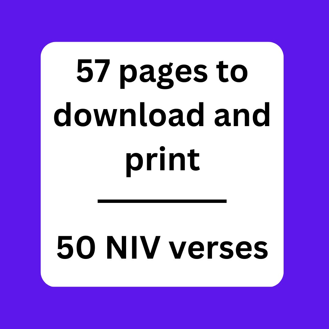 Cursive Copywork Book - 50 NIV Bible Verses - Scripture Tracing ...
