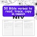 Cursive Copywork Book, Beautiful Scripture 50 NIV Bible Verses ...