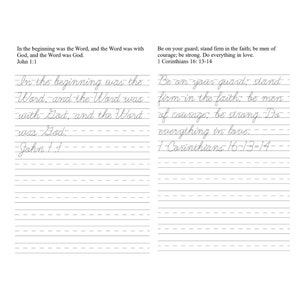 Cursive Copywork Book - Beautiful Scripture - 50 Bible Verses From NIV ...