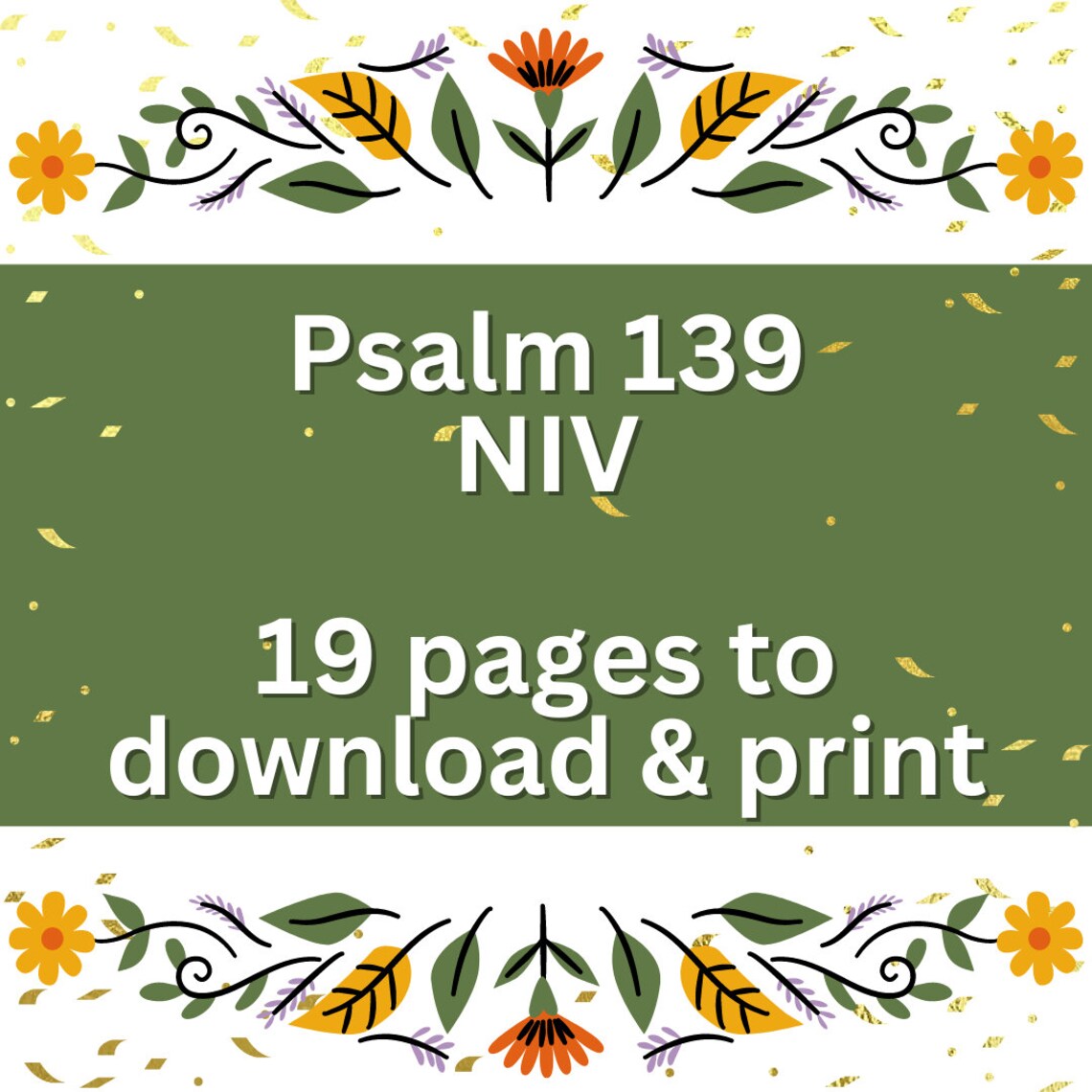 Cursive Copywork Book - Psalm 139 NIV Bible Verses - Scripture Tracing ...