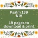 Cursive Copywork Book - Psalm 139 NIV Bible Verses - Scripture Tracing ...