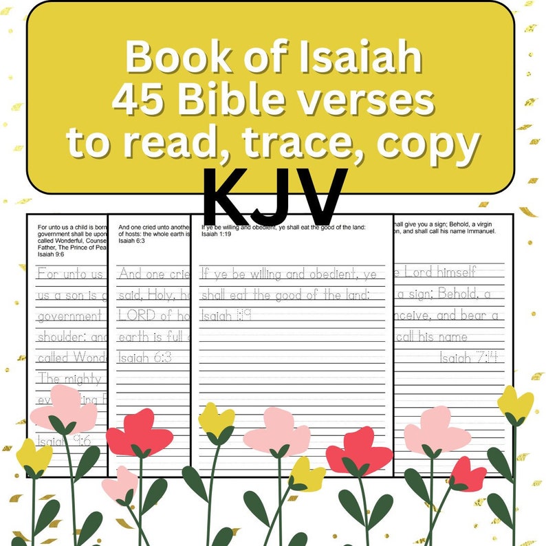 Book of Isaiah Copywork Book 45 KJV Bible Verses Scripture Tracing ...
