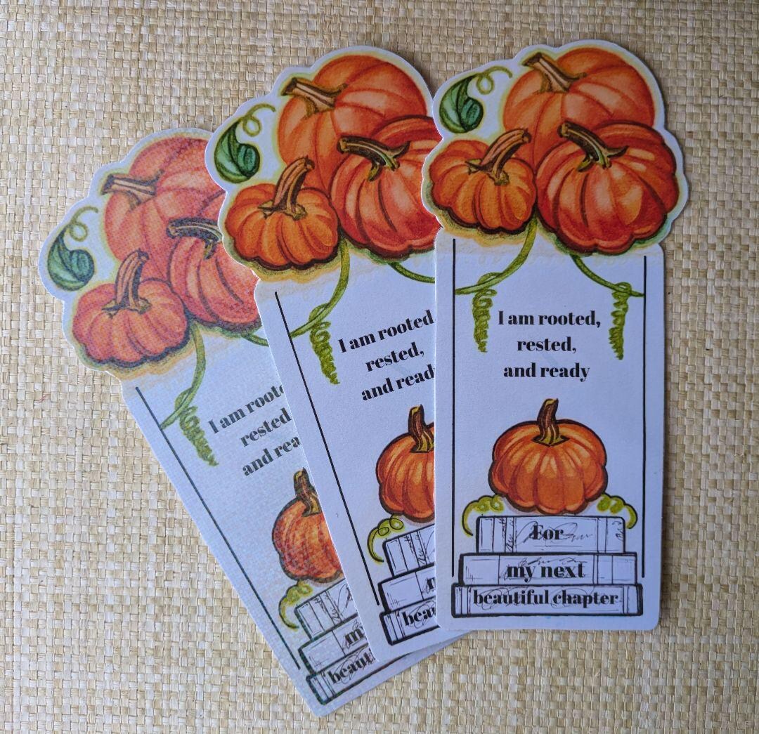 Pumpkin Affirmation Bookmark/pumpkin Bookmarker/ Pumpkin Patch Shaped ...