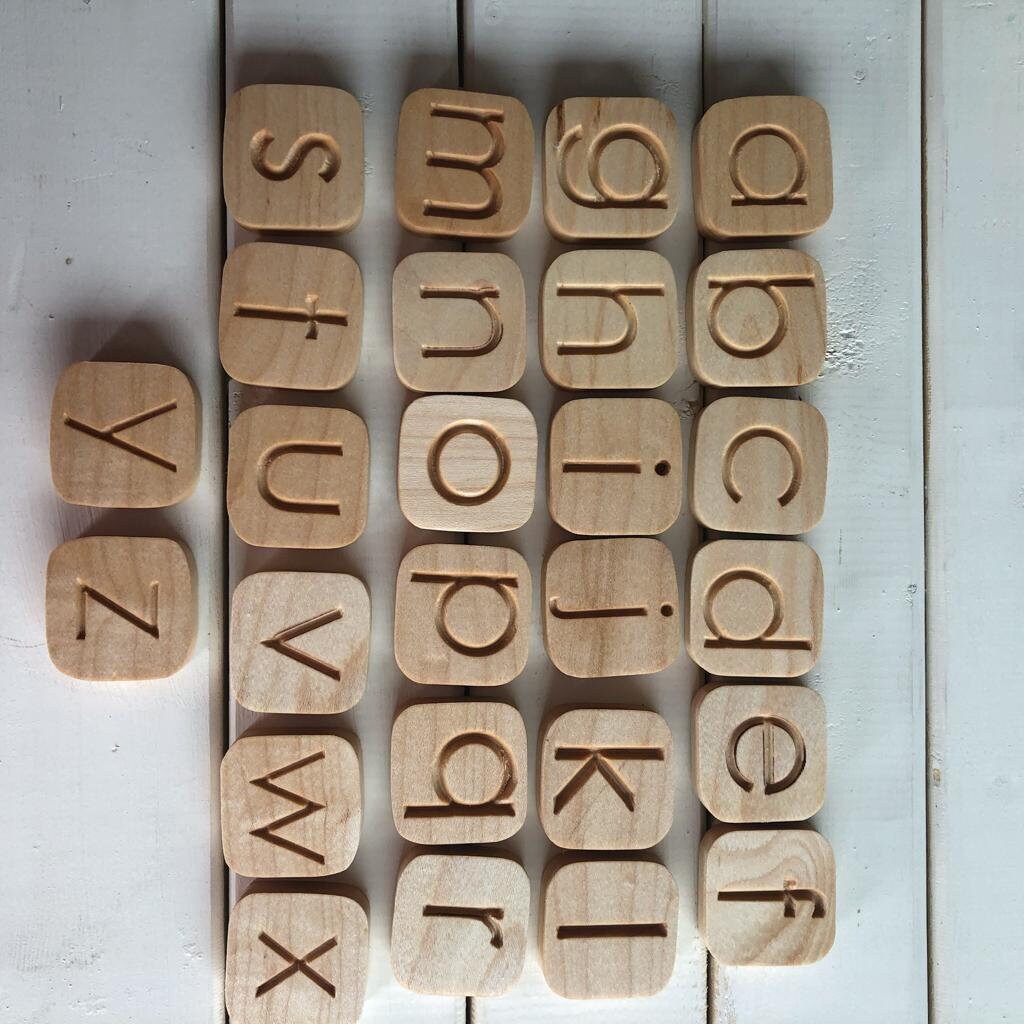 Alphabet Letter Tiles - Montessori Learning - CNC Digital Files ...