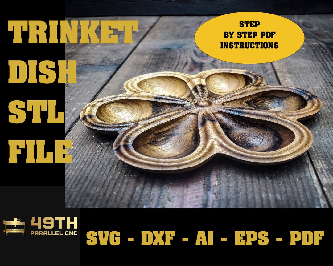 Trinket Dish - CNC Dish - STL File - Trinket Tray - Cnc File - Digital ...