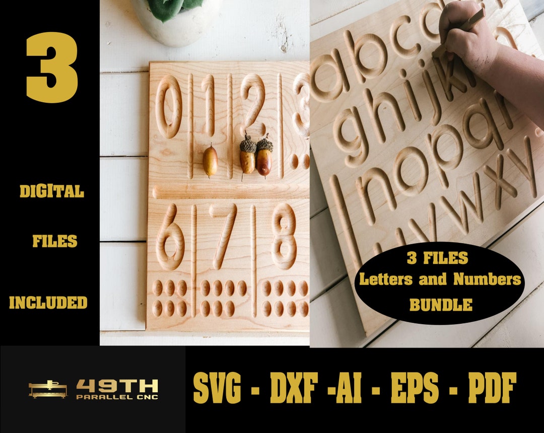 Letter and Number Tracing Boards - Digital File Only - Montessori ...