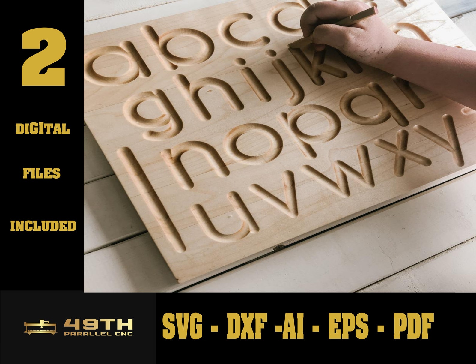 Letter Tracing Board CNC File Montessori CNC File Montessori Board DIY ...