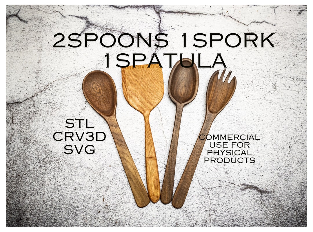 Spoon - Cnc Kitchen Spoon - Wooden Spoon - STL File - STL Spoon - Etsy